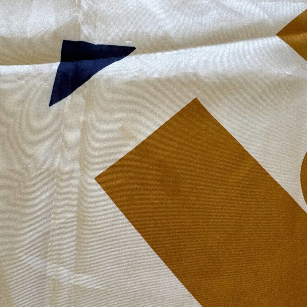 Vintage Lady Heritage Star Of David Scarf Blue Gold M… - Gem